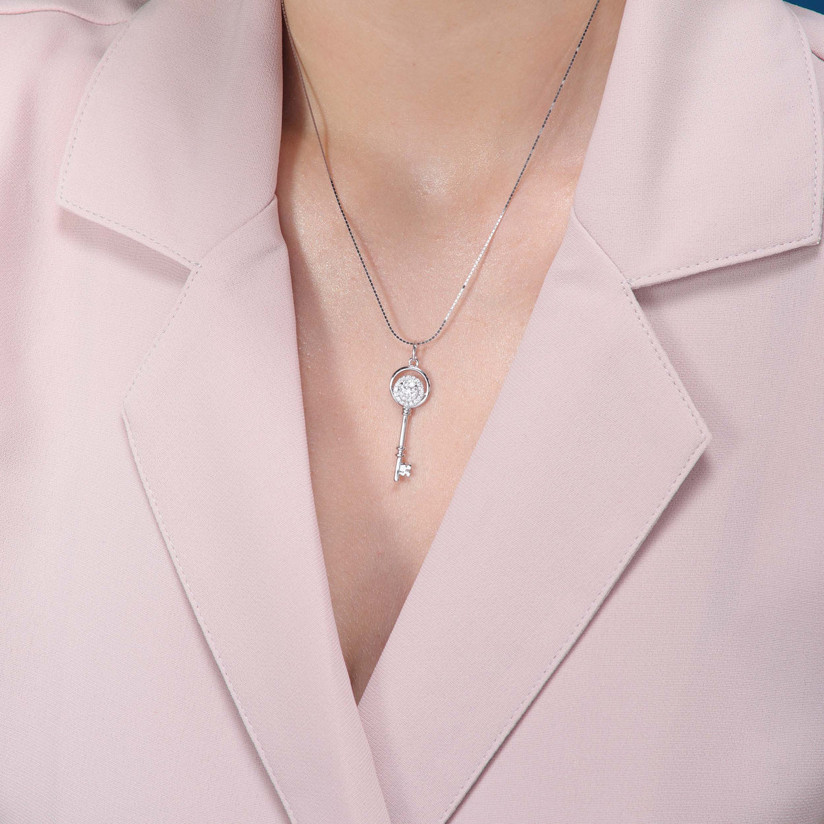 Victory Key Diamond Pendant (P2205190016) – Lino & Sons Jewellery